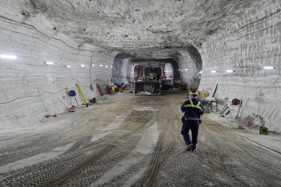 One of the largest salt mines in the world exists under Lake Erie ...