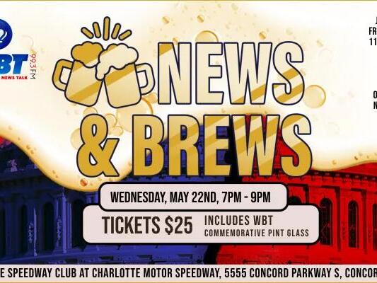 WBT’s News & Brews at The Speedway Club at Charlotte Motor Speedway!