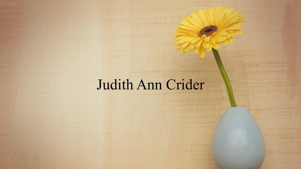 Obituary: Judith Ann Crider - NewsBreak