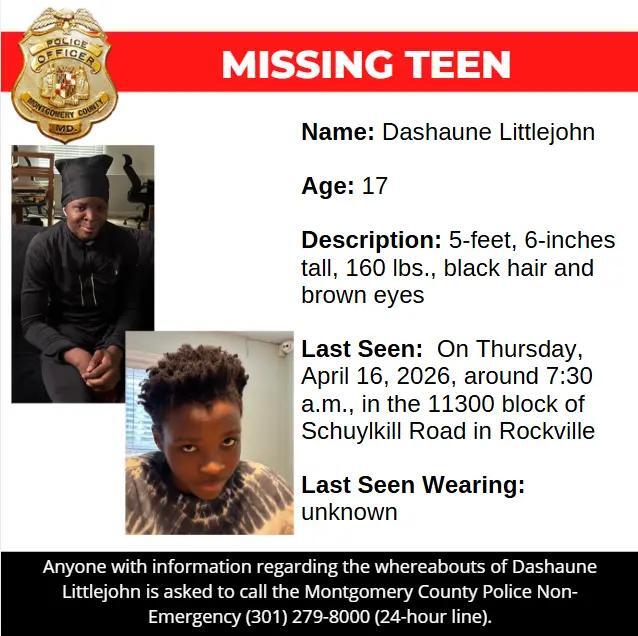 🚨 Police Seek Help Finding Missing 17-Year-Old in Gaithersburg - NewsBreak