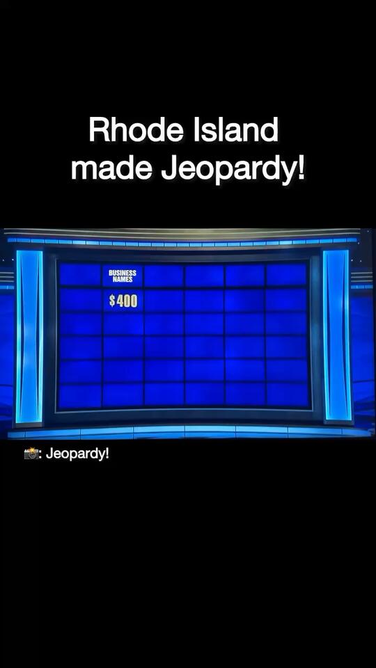 Rhode Island made Jeopardy! tonight.🤓🧠 Someone who writes the clues ...