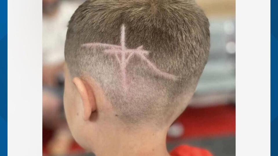 Boy honors godfather’s legacy with a unique powerline-style haircut ...