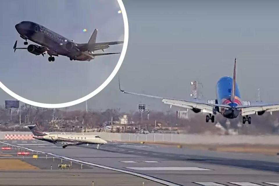 Dramatic Video Shows Harrowing Moment Two Planes Nearly Collide at ...