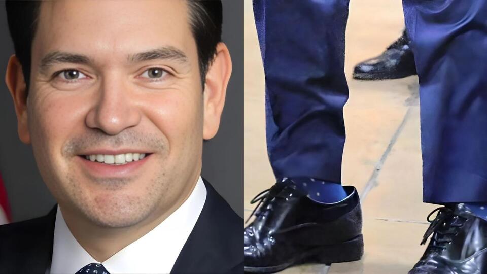 Photo of Marco Rubio Wearing Oversized Shoes Gifted by Trump Goes Viral ...