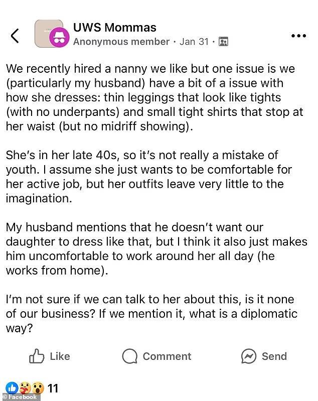 Private rich mom group chat erupts over nanny's 'inappropriate' work ...
