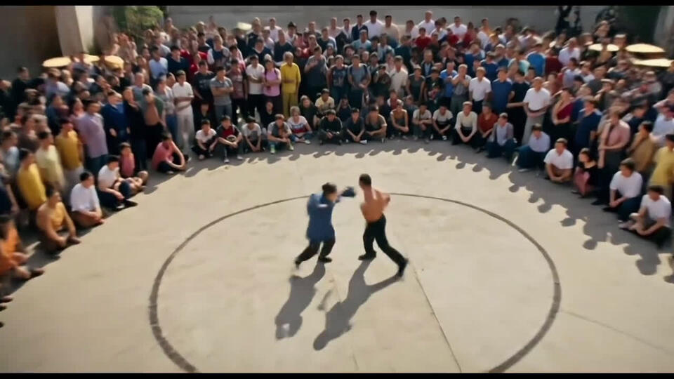 AI FightClip Surprising upset! Older woman defeats strong man #Fight # ...