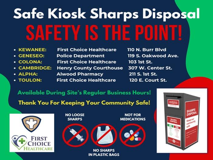 Sharps Disposal Kiosks Available in Henry and Stark Counties for Safe ...