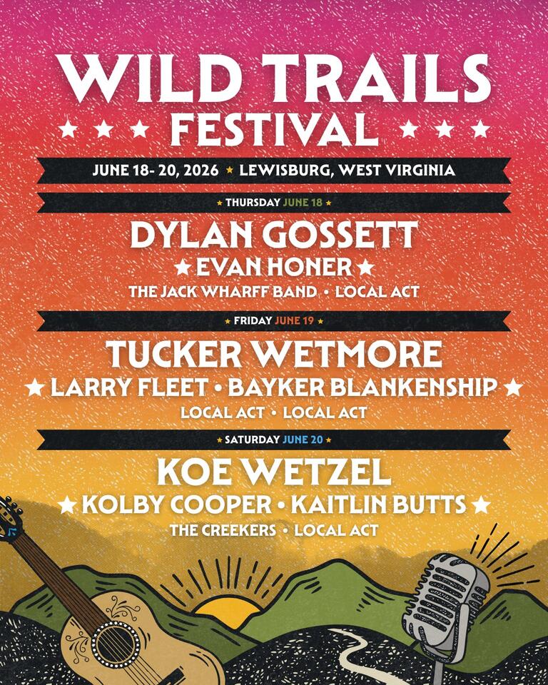 Koe Wetzel, Tucker Wetmore, and Dylan Gossett to Headline Wild Trails ...