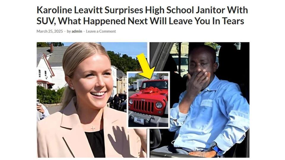 Fact Check: Clickbait 'High School Janitor Gifted SUV' Stories Use Old ...