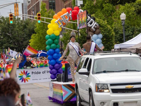 Thousands gather for the Indy Pride festival in downtown Indianapolis