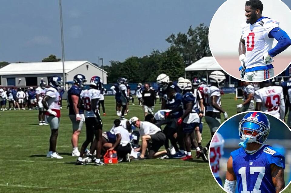 Giants’ Brian Burns, Wan’Dale Robinson shaken up after scary ‘T-bone ...