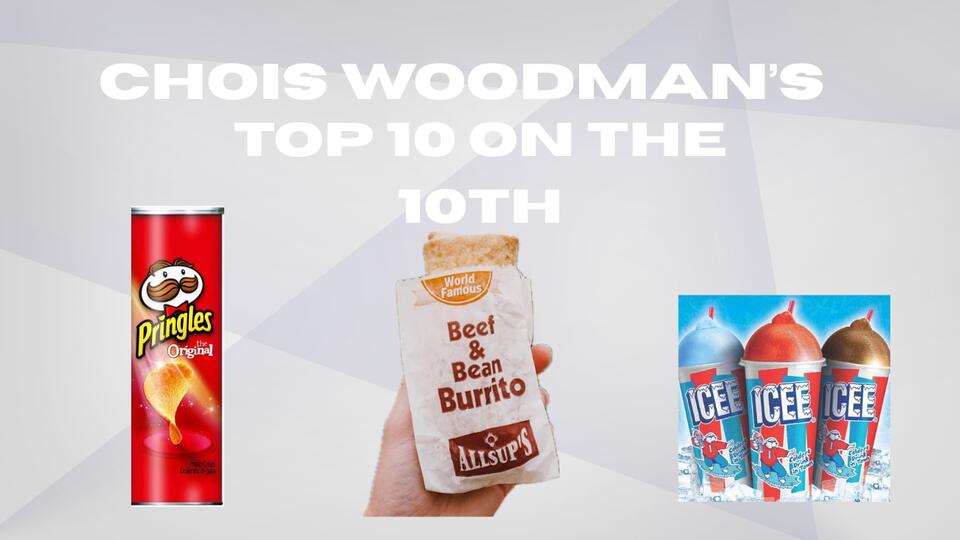 Chois Woodman's Top Ten on the 10th: Road Trip Snacks - NewsBreak