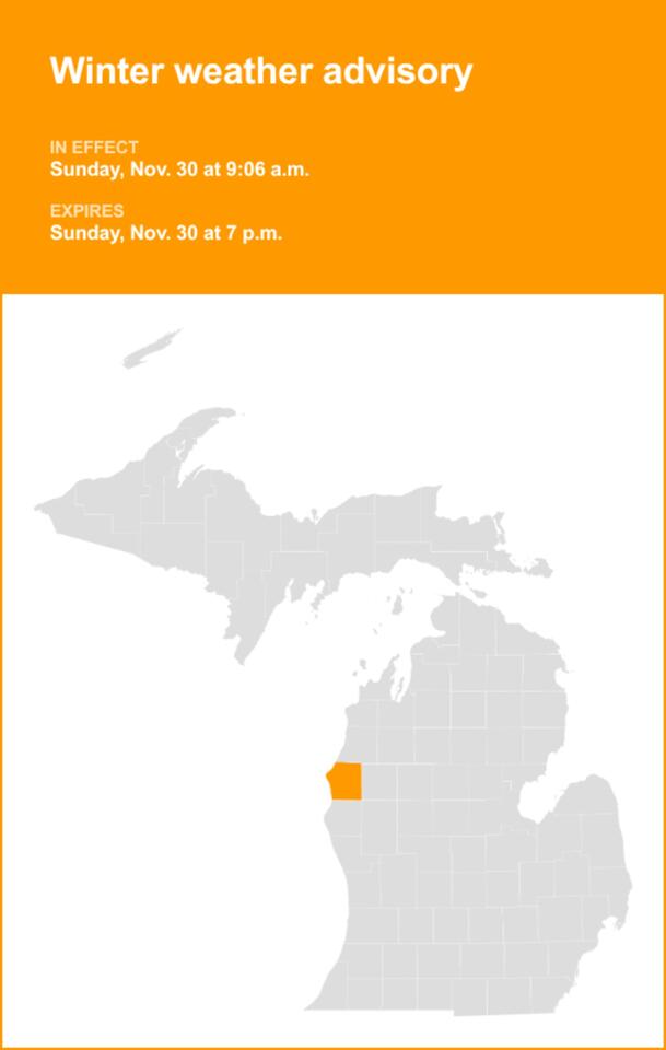 Update: Winter weather advisory for Mason County until Sunday evening ...