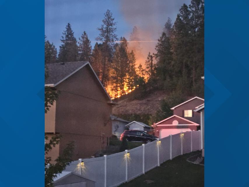 Spokane Fire Department puts out brush fire near North Nine Mile Road
