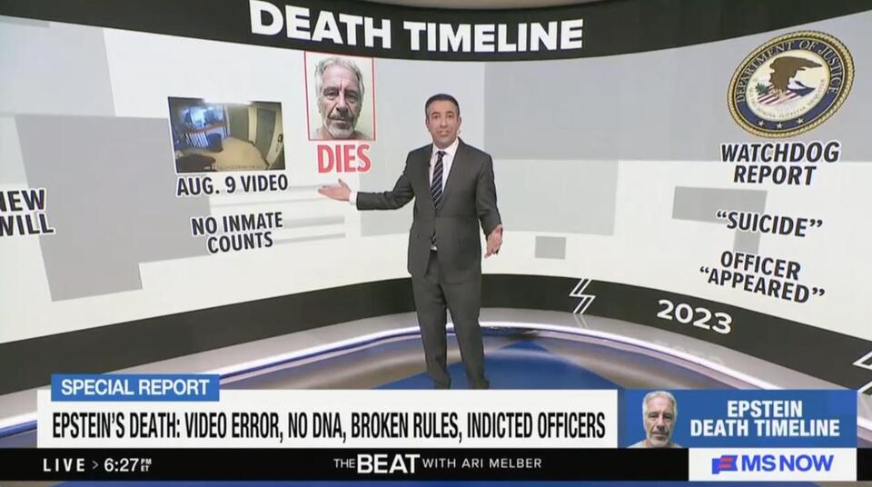 WATCH: MS NOW’s Ari Melber Raises New Questions About Epstein’s Death ...