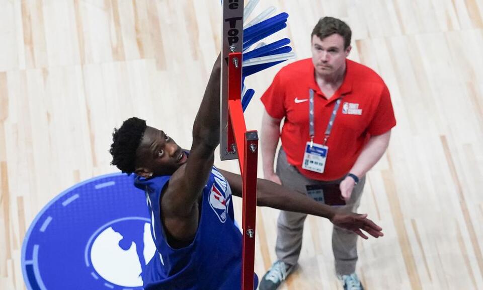 AJ Dybantsa shows off 42-inch vertical at NBA Draft Combine - NewsBreak