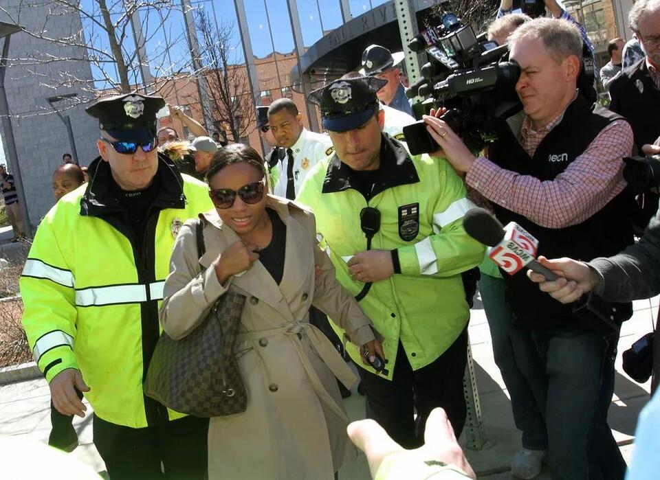 Aaron Hernandez’s ex-fiancée is accused of recklessly misspending money intended for their young ...