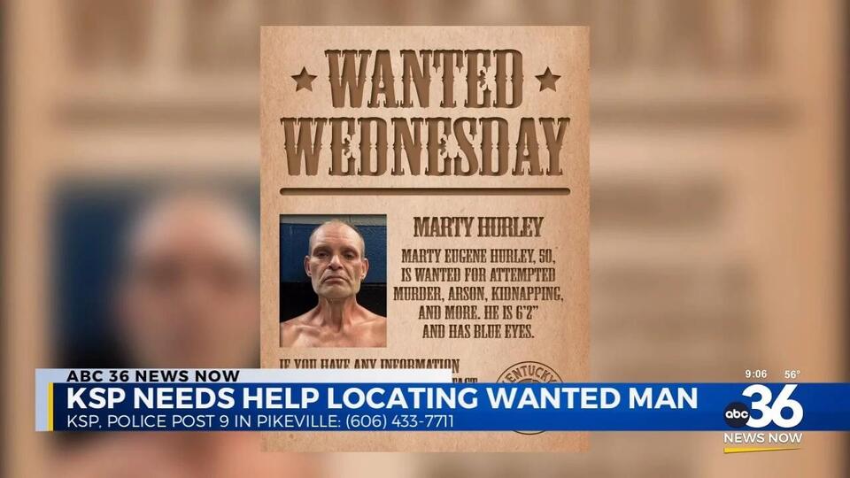 Kentucky State Police searching for wanted man facing arson, kidnapping ...