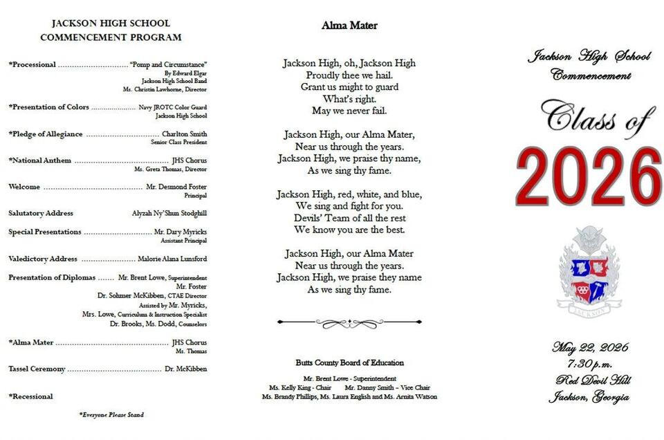 JHS Class of 2026 braves rain to graduate on Red Devil Hill - NewsBreak