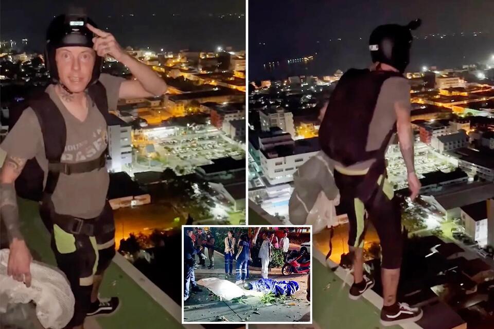 Harrowing video captures base jumper leaping 29 stories to his death as ...