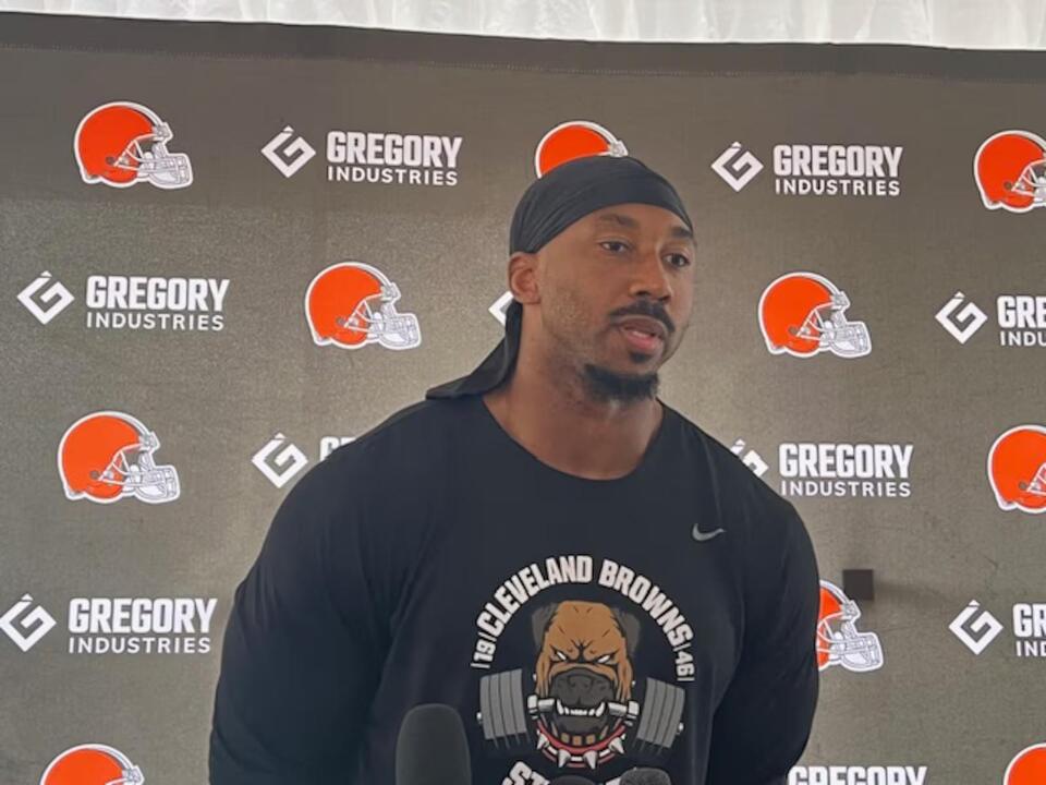 Myles Garrett declines to address driving 100 mph after vowing to slow down in the wake of ...