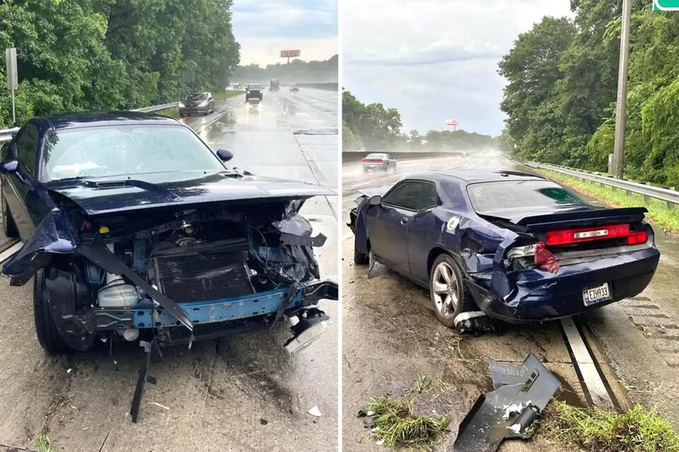 Driver is slammed for listing smashed Dodge Challenger for $3k right ...