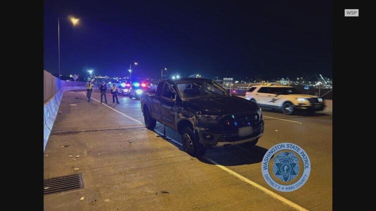 Suspected DUI driver crashes into barricade on I-90 near Edgar Martinez ...