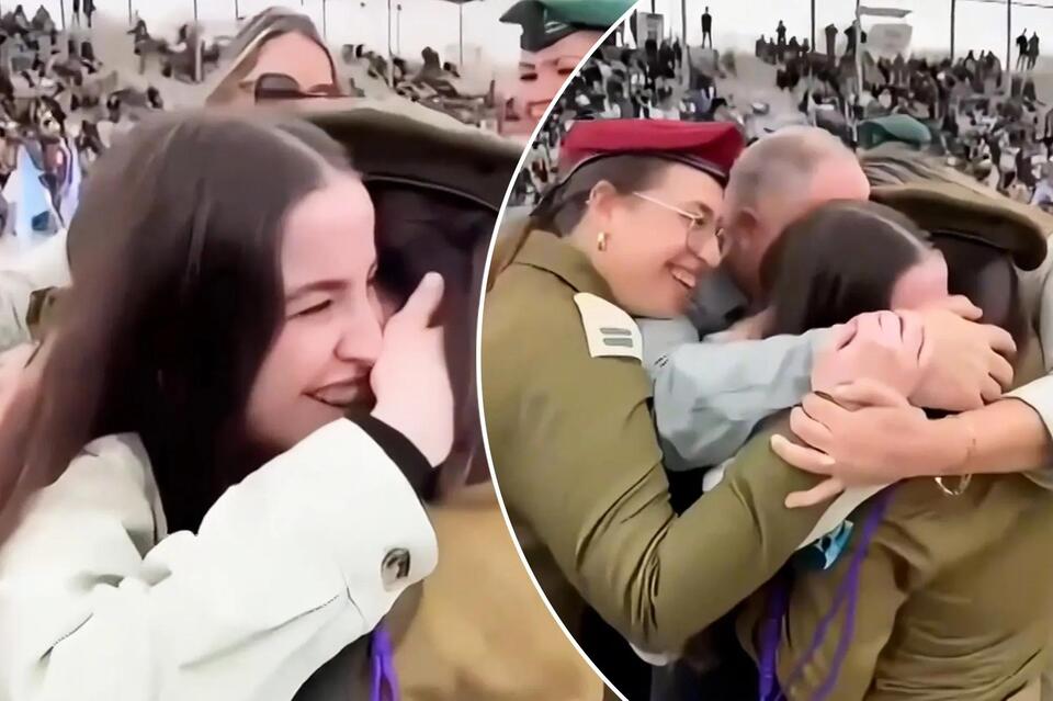 Freed Israeli hostage Agam Berger attends sister’s IDF ceremony just ...