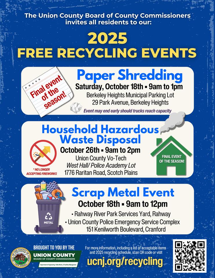 Union County Announces Final Paper Shredding & Household Hazardous ...