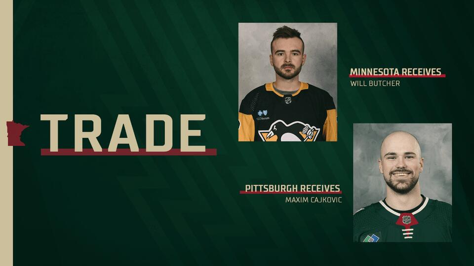 Minnesota Wild Acquires Defenseman Will Butcher from the Pittsburgh ...