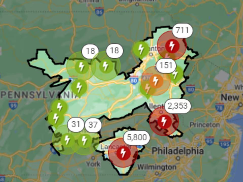 Power Outages Reported Across Pennsylvania After Overnight Storms Power Outages Reported Across Pennsylvania After Overnight Storms