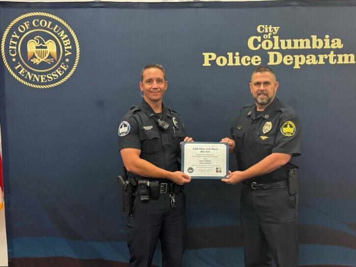 Columbia Police Names May’s Officer of the Month