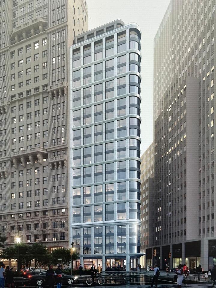 Exterior Work Continues on 1 Park Row in Financial District, Manhattan ...