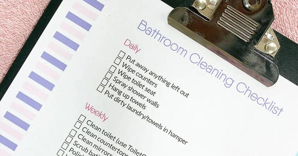 The Only Bathroom Cleaning Checklist You’ll Ever Need — Daily, Weekly ...