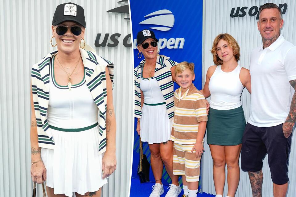 Pink and daughter Willow, 14, coordinate in cute US Open outfits during ...