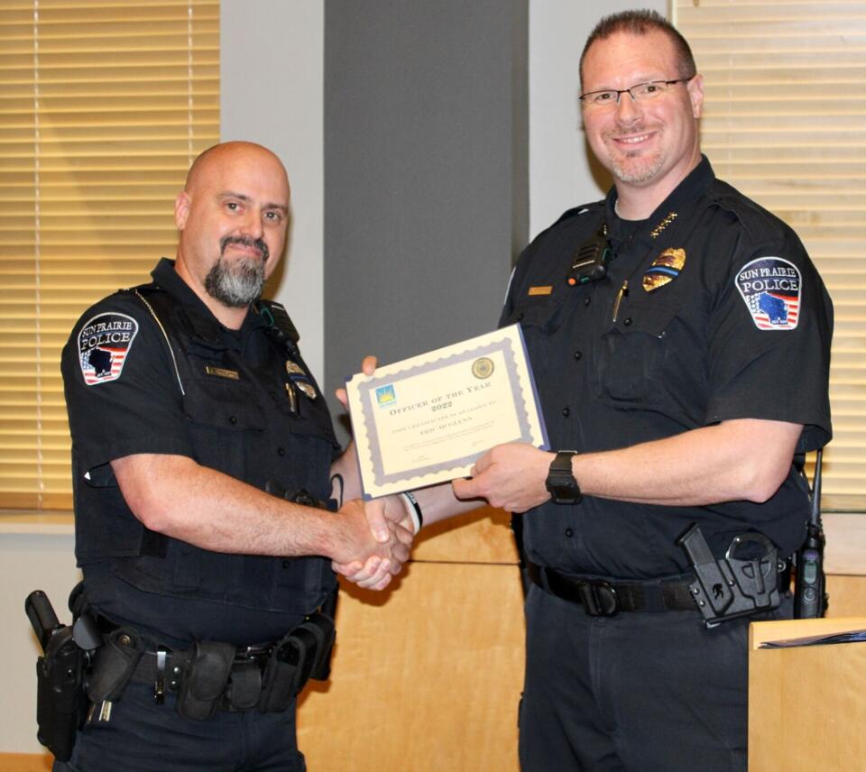 Sun Prairie Police Department presents annual awards - NewsBreak