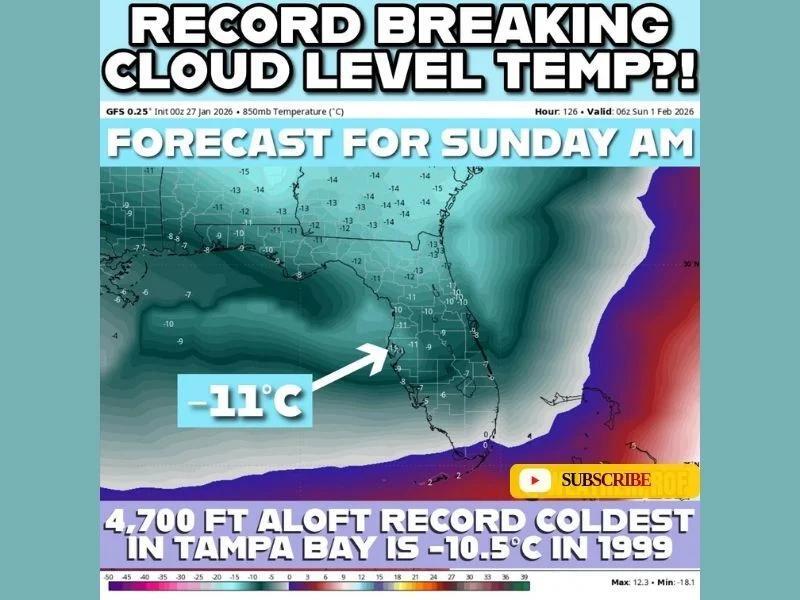 Florida Faces Potential Record-Breaking Cloud-Level Cold as Tampa Bay ...