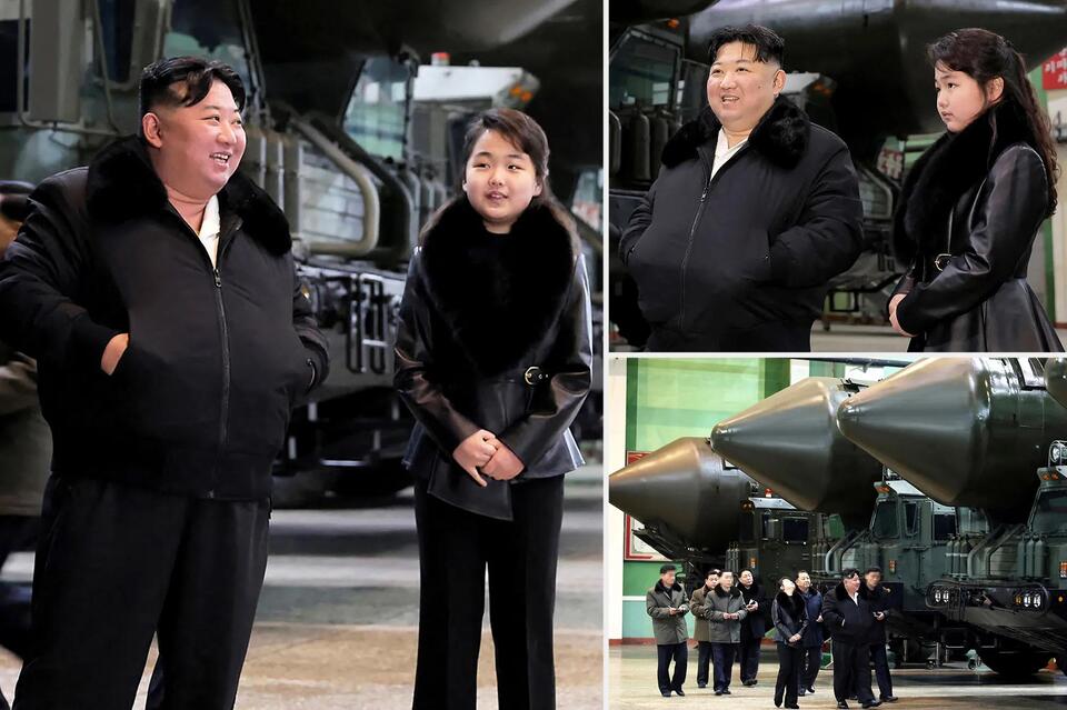 Kim Jong Un and daughter don matching outfits in visit to military ...