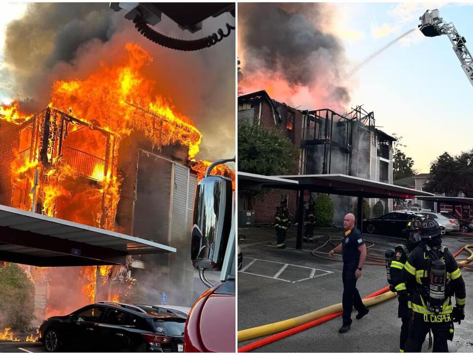 Massive fire at apartment complex leaves 12 families without a home in ...