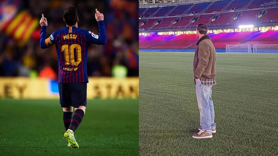 Barcelona presidential candidate unfurls huge Lionel Messi banner in ...