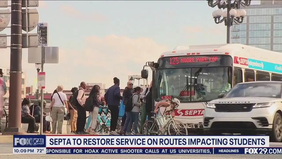 SEPTA to restore service on routes impacting students - NewsBreak