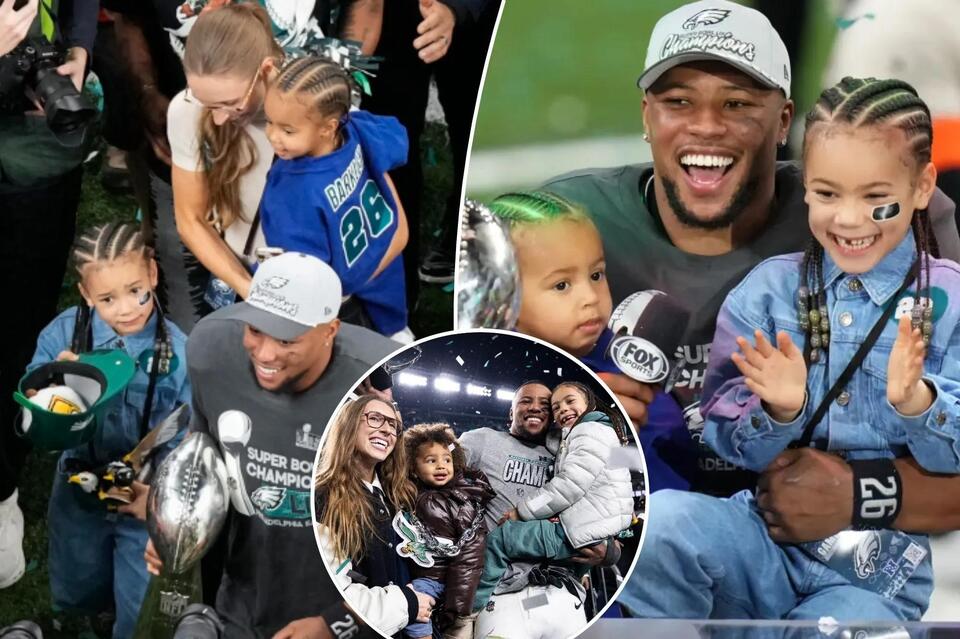 Saquon Barkley joined by family for heartfelt Eagles Super Bowl 2025 ...