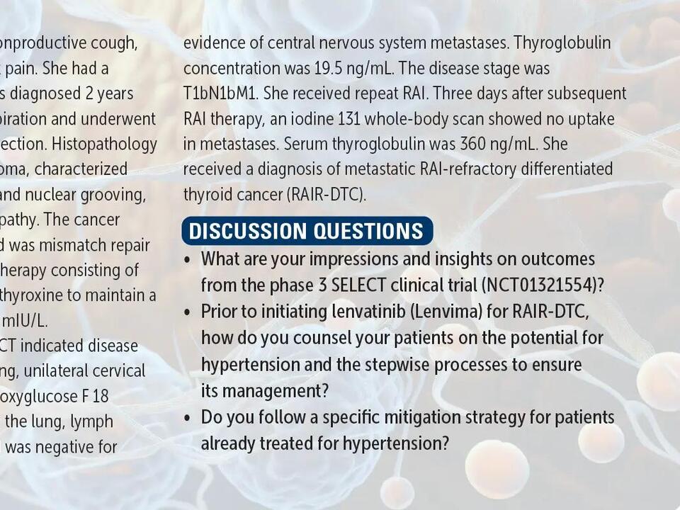 Wirth Explores Challenges of Therapy Selection for RAI-Refractory ...