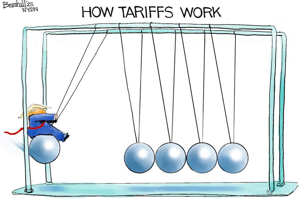 Editorial cartoons for March 9, 2025: Tariff whiplash, Trump speech ...