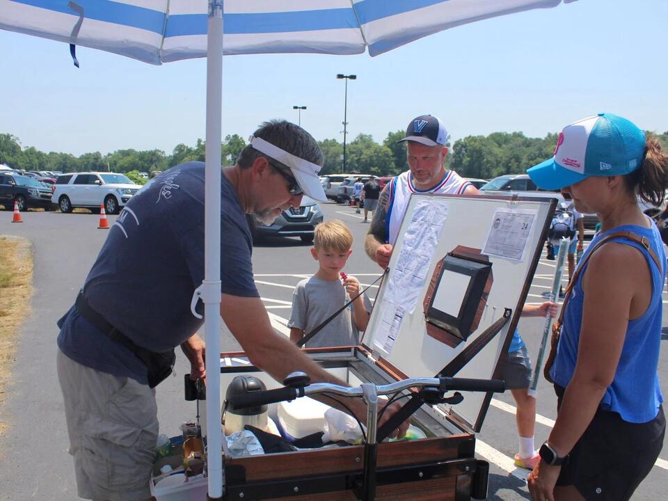 Calvert man sells ice cream from specially-designed tricycle