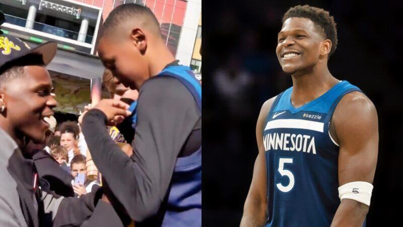 Anthony Edwards Drops Hilarious Courtside Remark to Young Lakers Fan ...