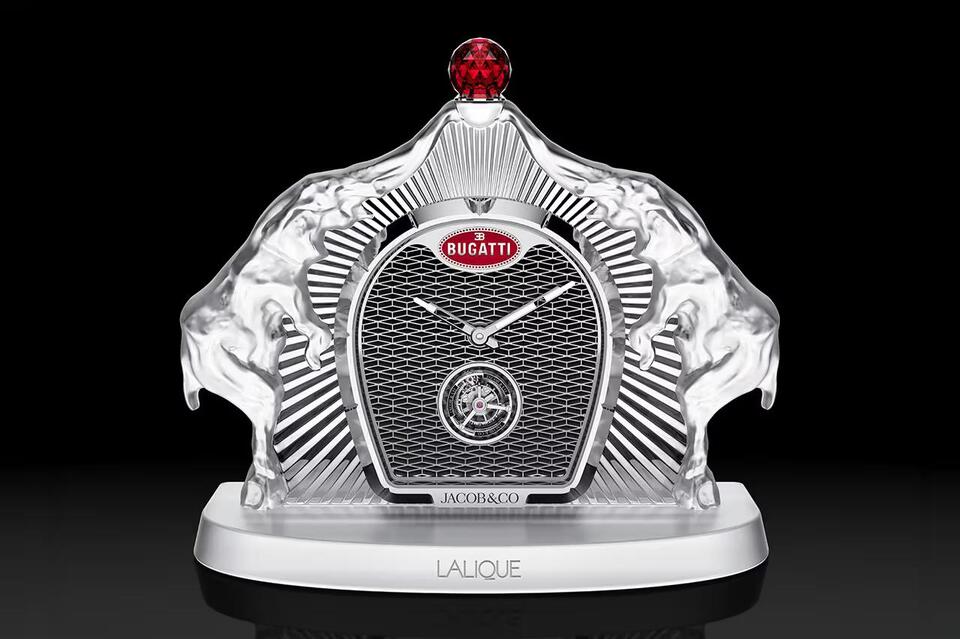 Jacob & Co. Unveils $240K USD Bugatti Calandre Table Clock with Lalique ...