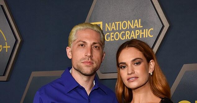 Lily James makes a rare red carpet appearance with rocker boyfriend ...