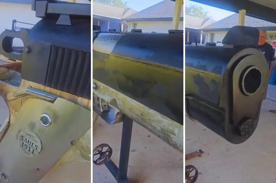 Texas Man Builds Incredible Gun-Shaped BBQ Grill - NewsBreak
