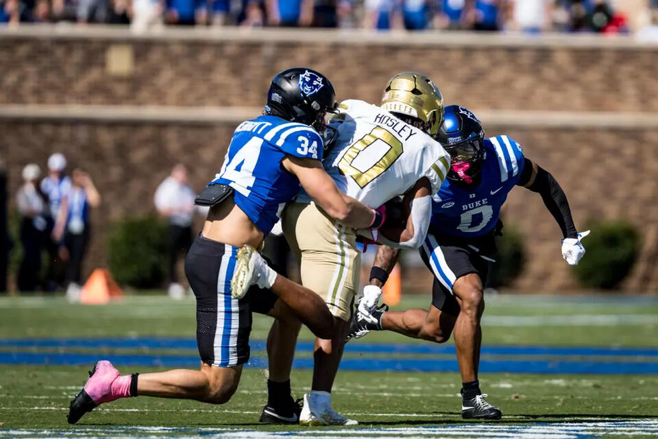 Goal-line stand turning point for No. 12 Georgia Tech in win at Duke ...